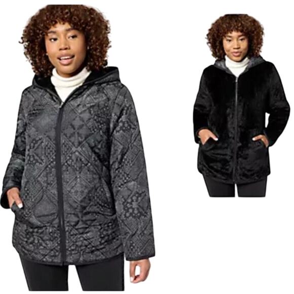 Susan Graver | Jackets & Coats | Qvc Susan Graver Reversible Quilted ...